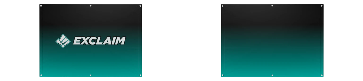 Double Sided Banner with Grommets -5'x7' – Horizontal Gradient - Exclaim