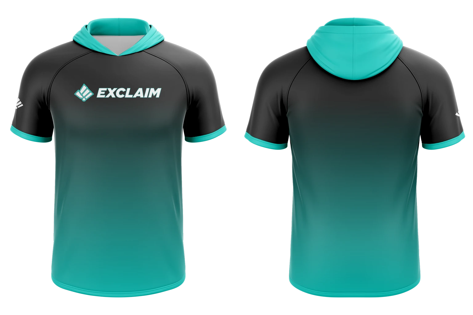 Short Sleeve Hooded T-Shirt – Horizontal Gradient - Exclaim