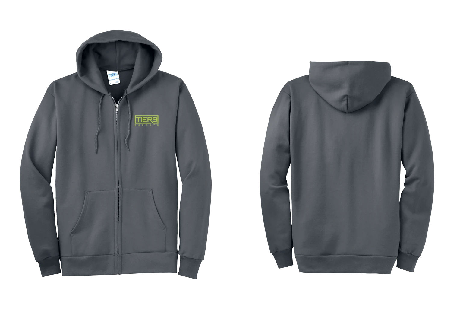 Tall Essential Fleece Full-Zip Hooded Sweatshirt – Tier 9 Fan Store ...