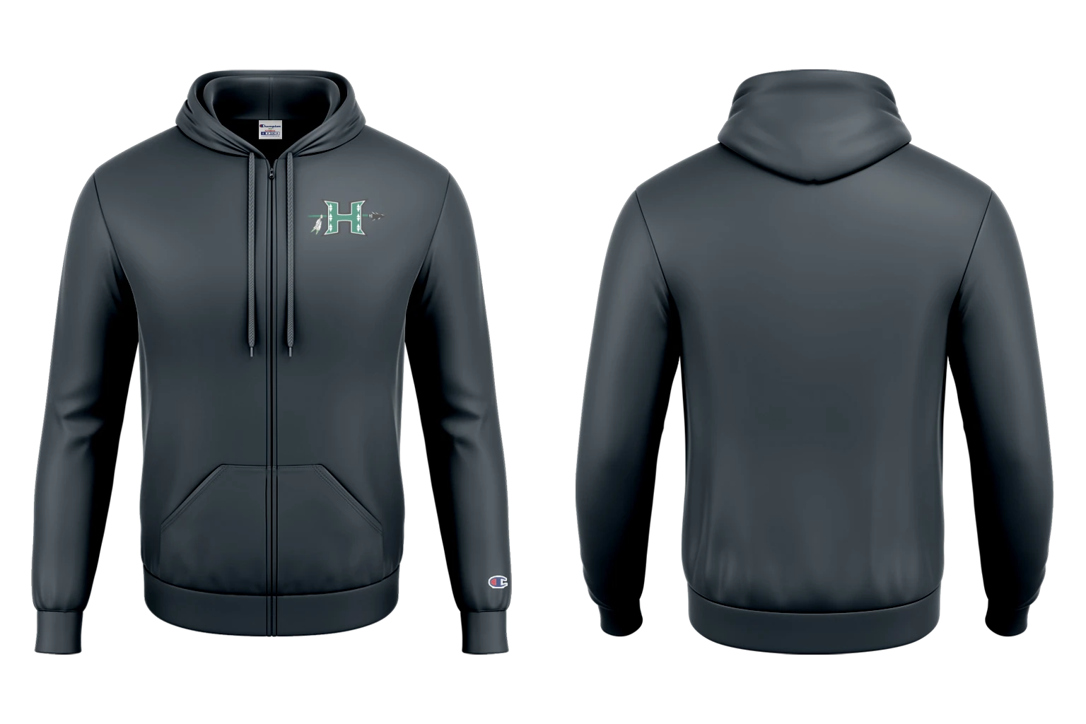Champion Powerblend Full-Zip Hoodie – Hopatcong Chiefs Esports - Exclaim