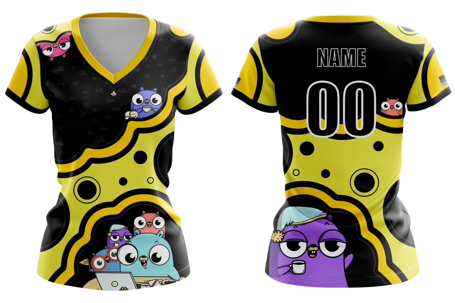 Ladies' V-neck – GopherCon 2020 - Exclaim