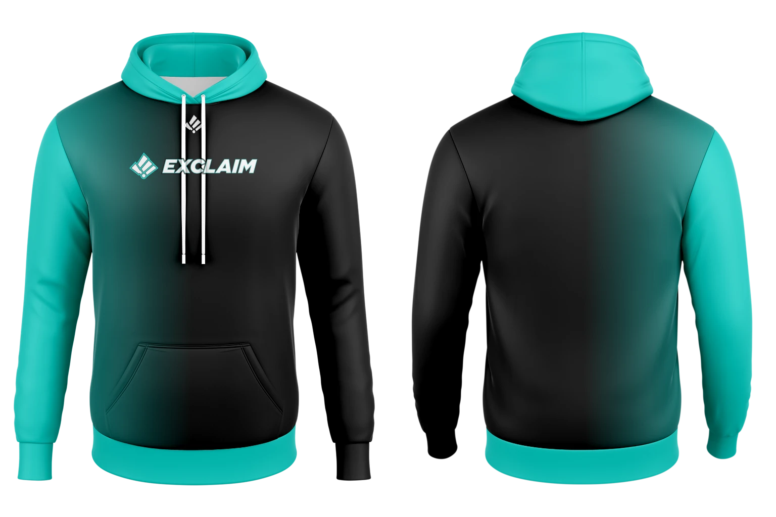 Polyester Fleece Sublimated Hoodie – Vertical Gradient - Exclaim