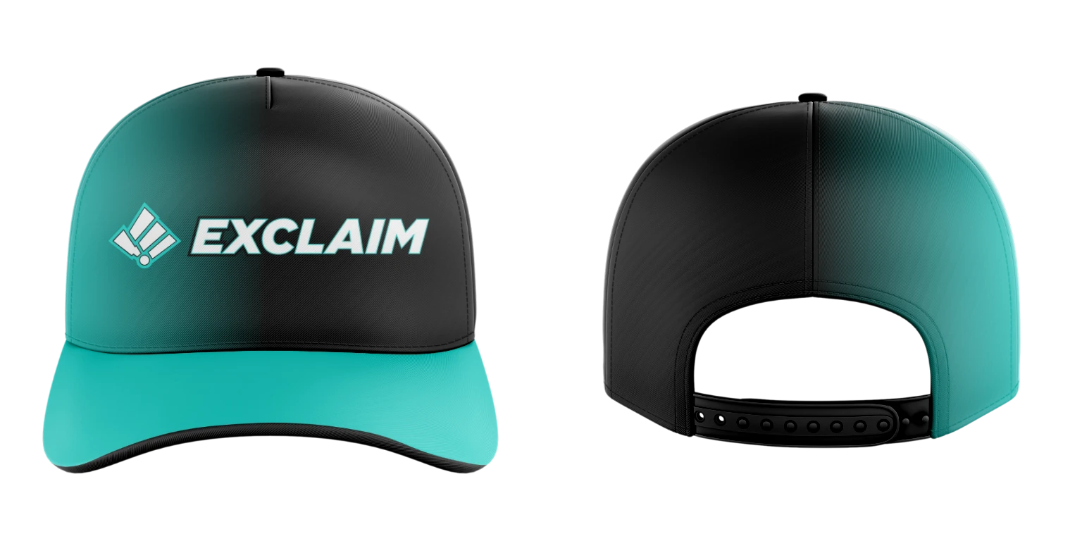 5 Panel Curved Bill Cap – Vertical Gradient - Exclaim