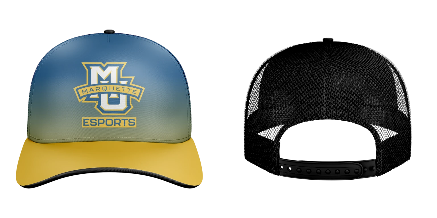 5 Panel Curved Trucker Cap – Marquette University Esports - Exclaim