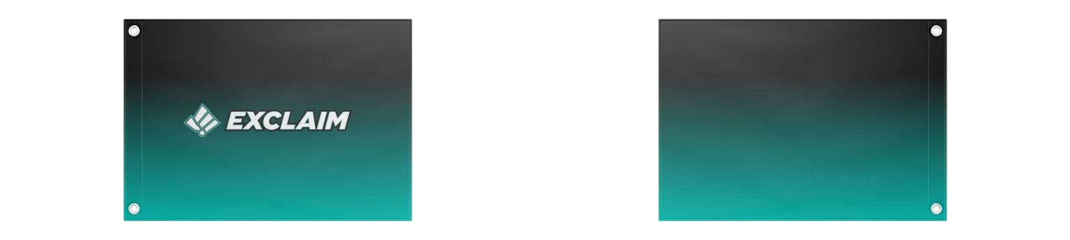 Flag with Grommets - 7"x10" – Horizontal Gradient - Exclaim