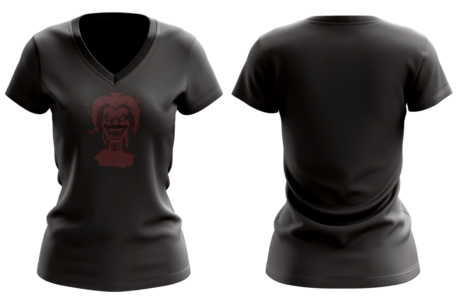 DJP Red Melt Women’s V-Neck – Dead Jester Productions - Exclaim