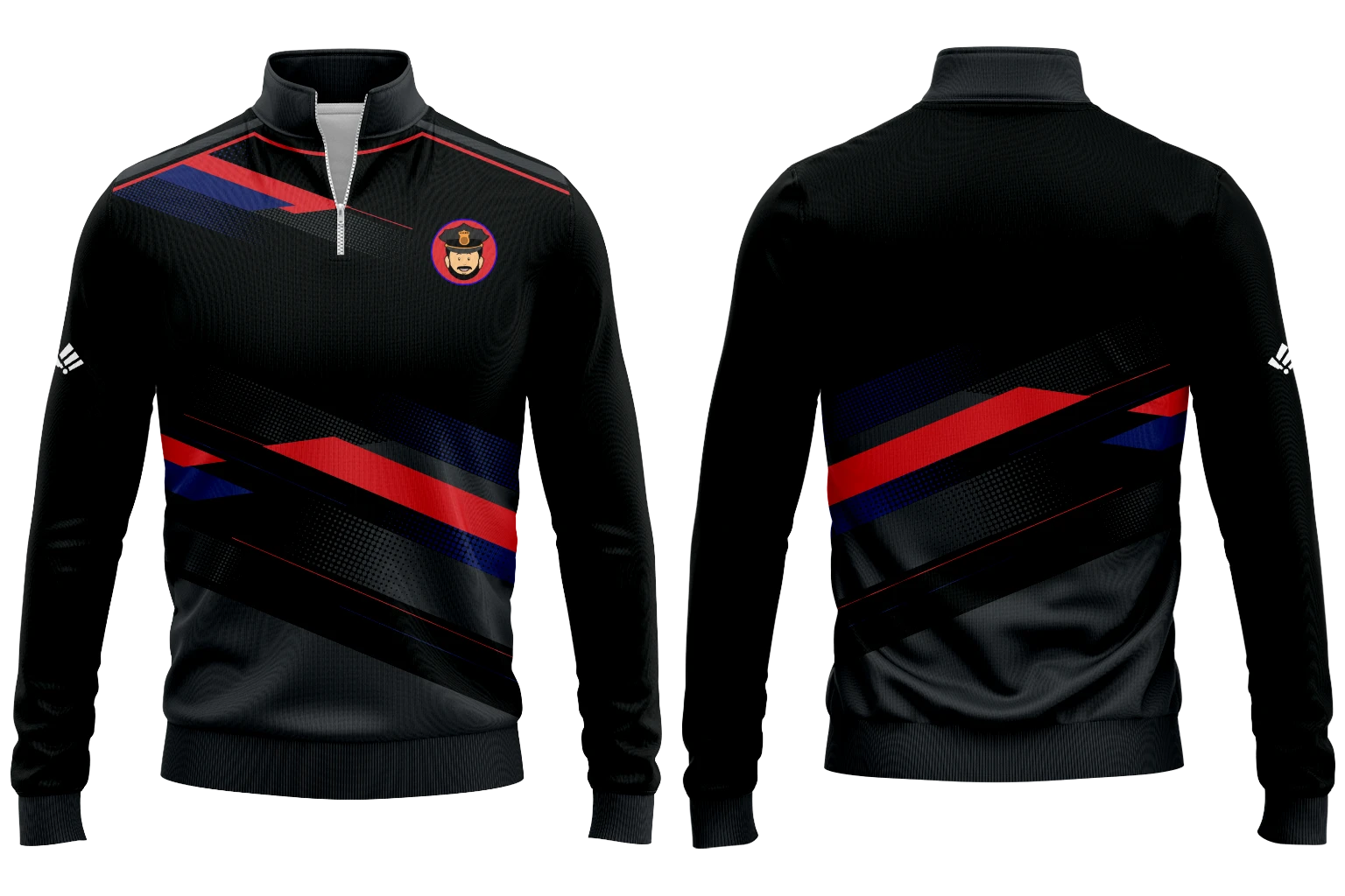 Men's Long Sleeve 1/4 Zip – Fierce Force - Exclaim