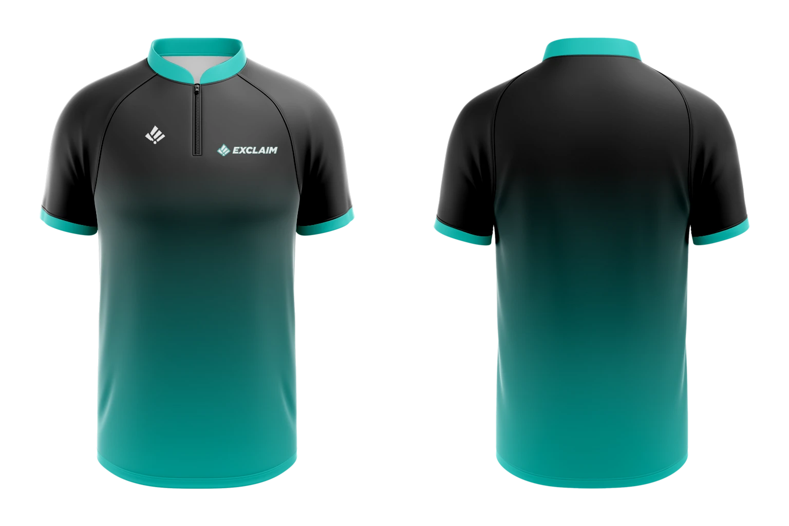 Men's Short Sleeve 1/4 Zip – Horizontal Gradient - Exclaim