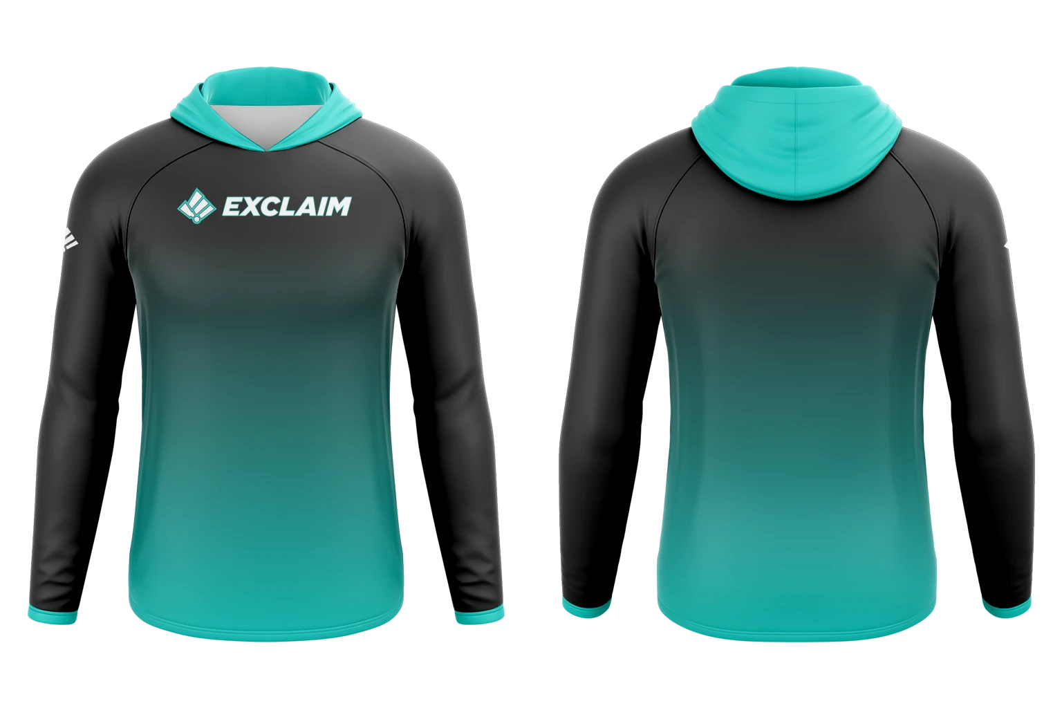 Hooded Long Sleeve T – Horizontal Gradient - Exclaim